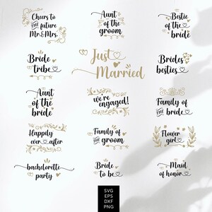 Bridal Party SVG Wedding Party Svg Cut File SVG DXF Files Svg Cricut ...