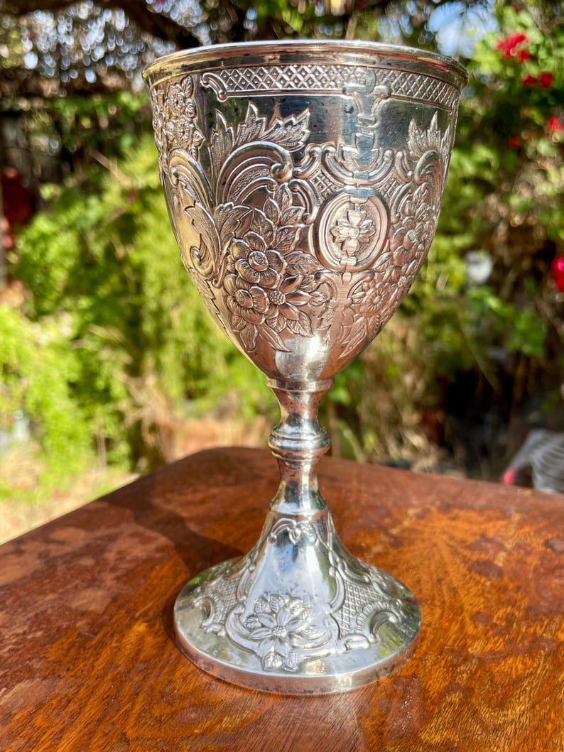 Vintage Silver Chalice - Etsy