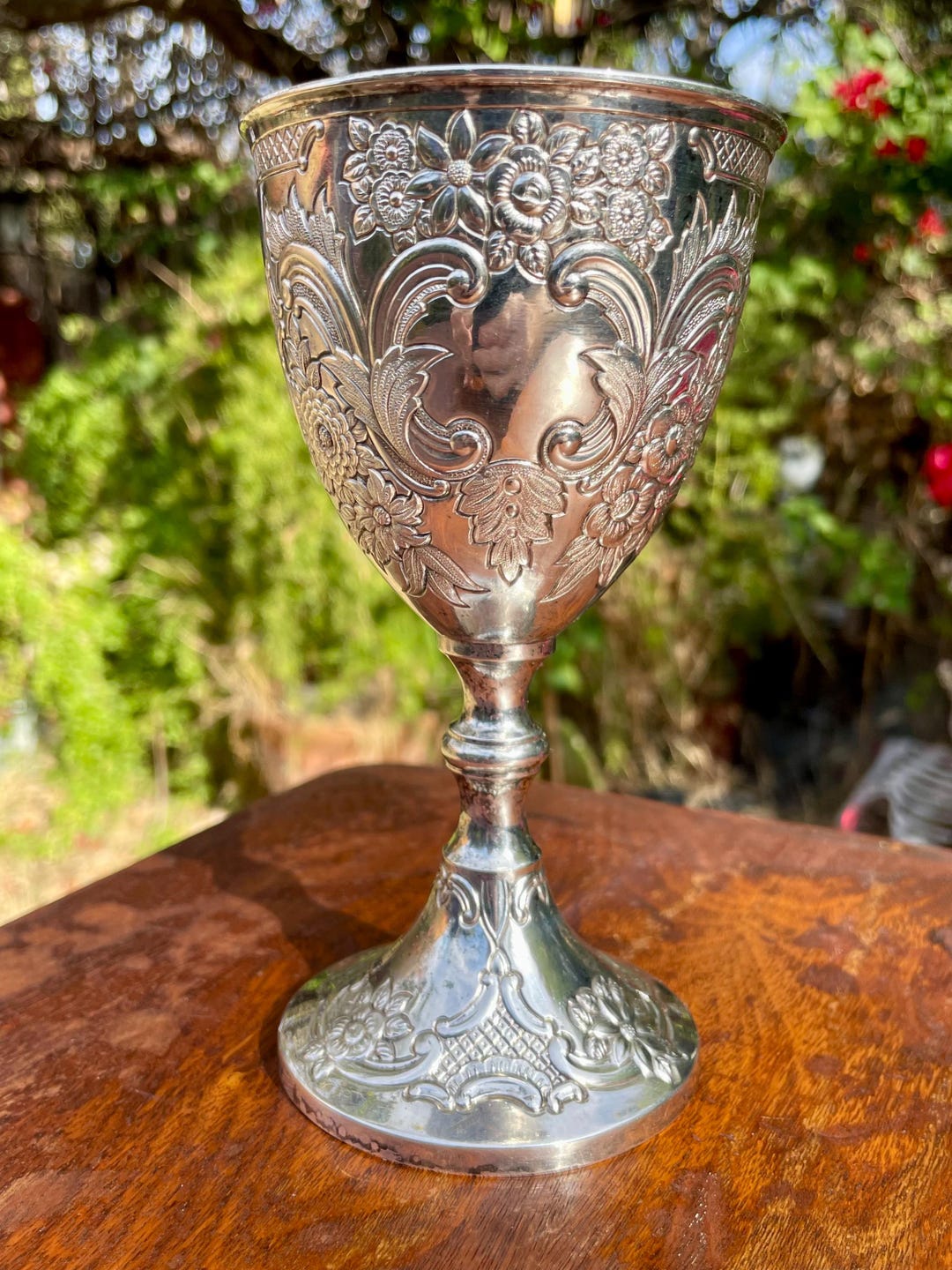 Vintage Silver Chalice - Etsy