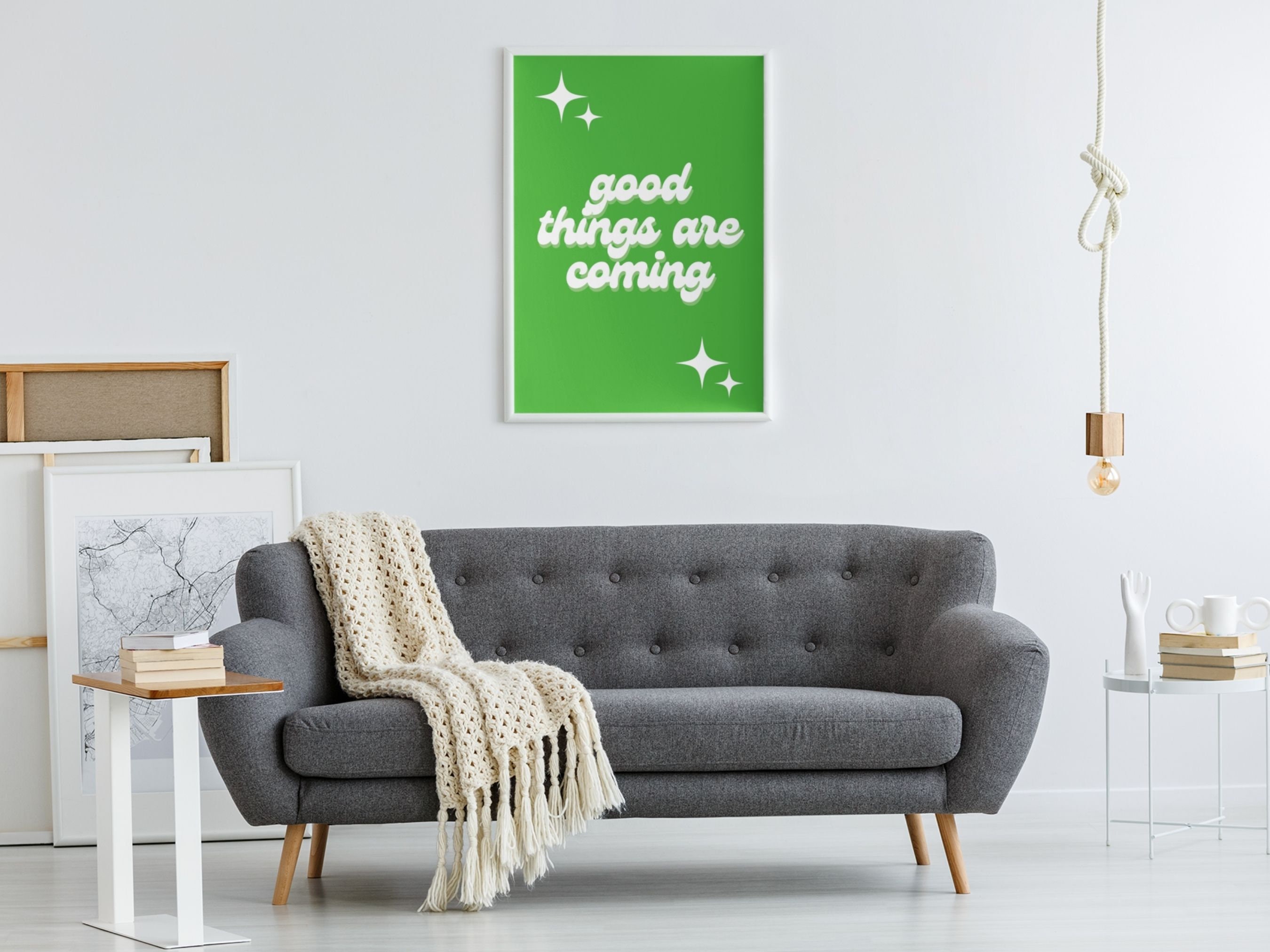Green Affirmation Poster Digital Download Good Things Are - Etsy