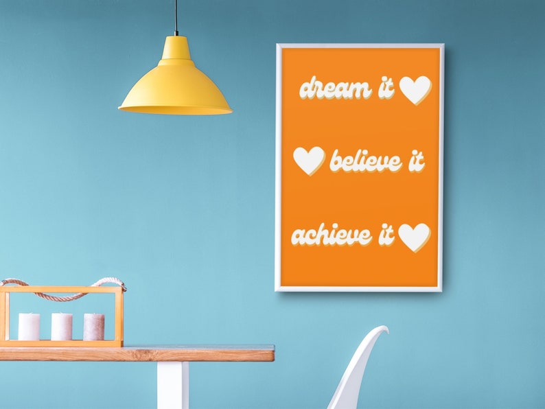 Printable Affirmation Poster Daily Affirmations Orange Aura - Etsy