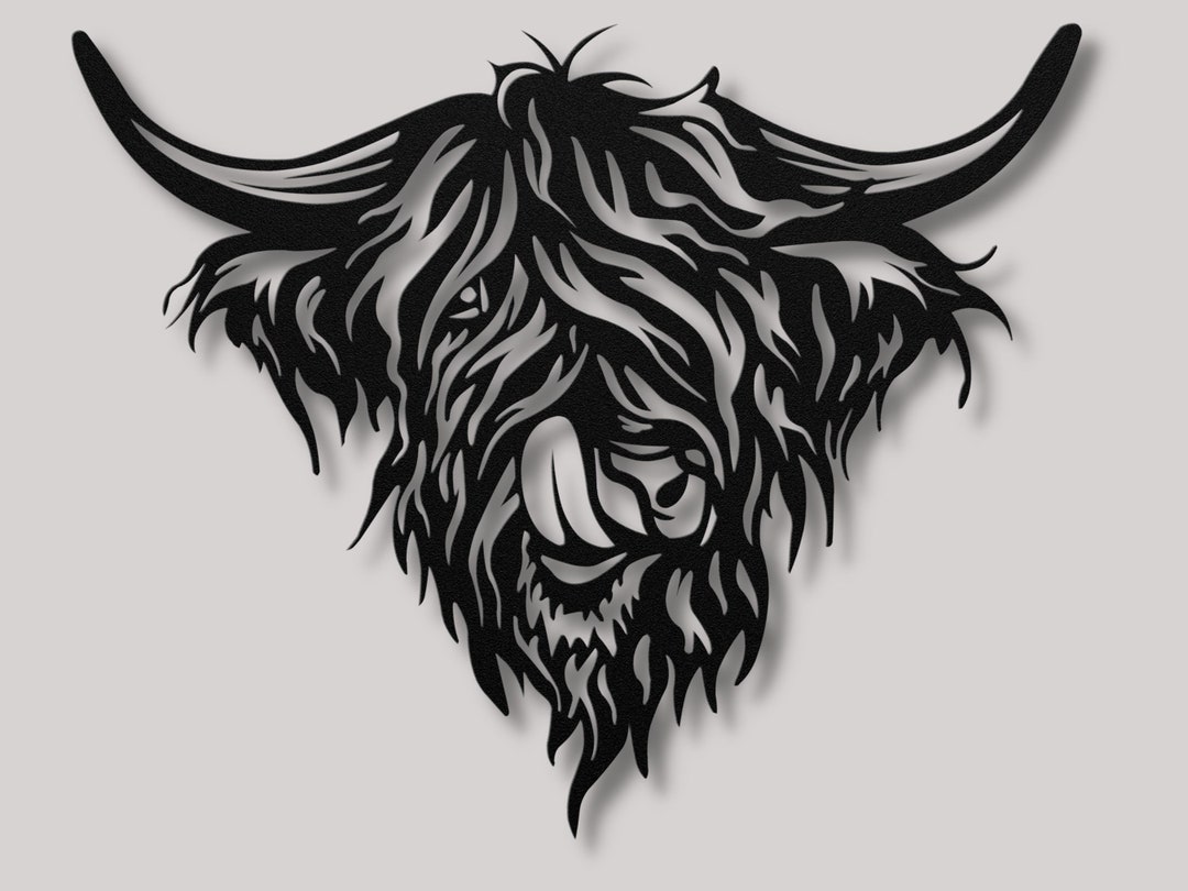Highland Cow Metal Wall Art, Nature Lover Gift, Living Room Decor ...