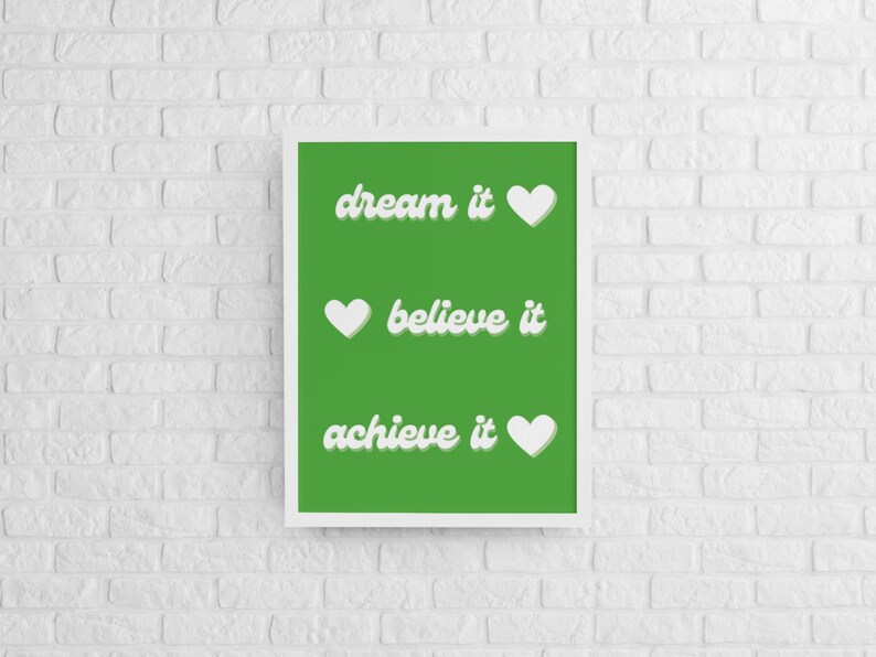Printable Affirmation Poster Daily Affirmations Green Aura Poster ...