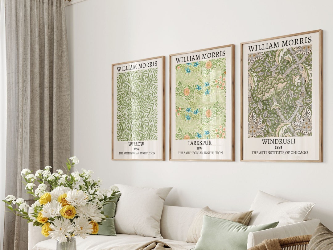 William Morris Set of 3 Wall Art Prints William Morris Vintage Museum ...