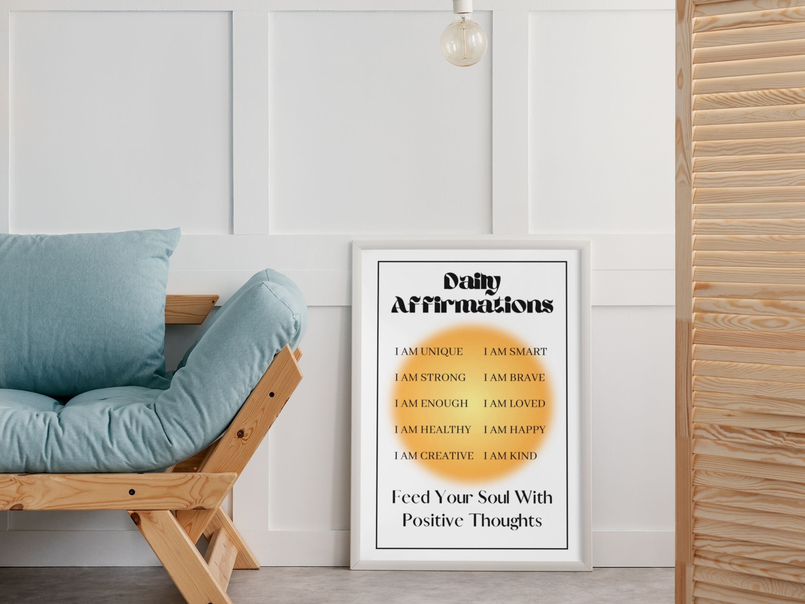 Printable Affirmation Poster Daily Affirmations Orange Aura Poster ...