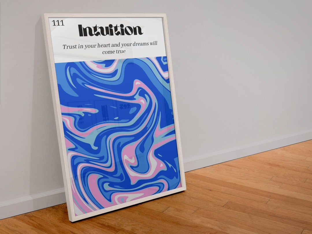 Intuition Aura Poster Affirmation Print Mental Health Poster Angel ...
