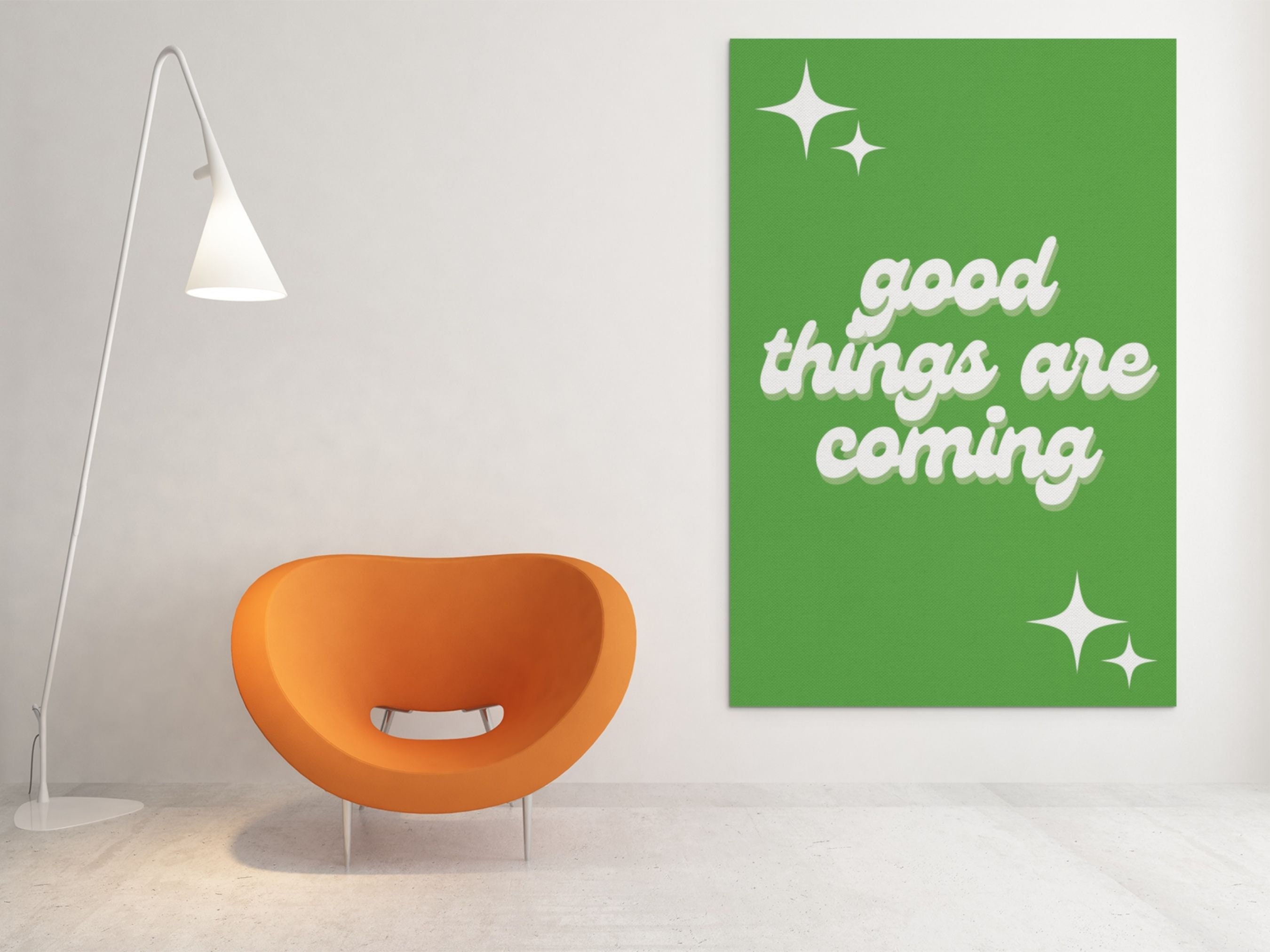 Green Affirmation Poster Digital Download Good Things Are Coming Retro ...