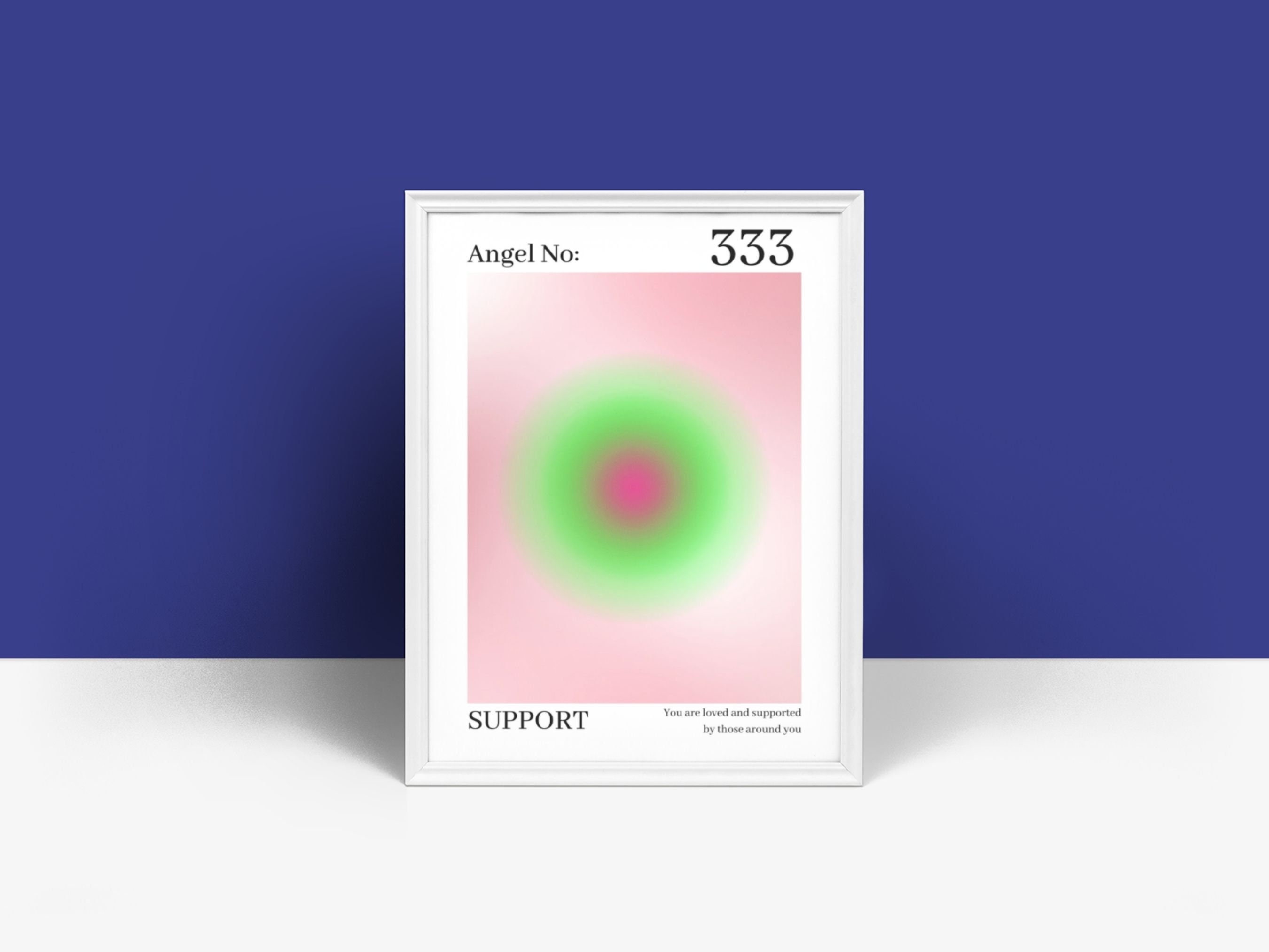 Angel Number 333 Printable Law of Attraction Print Aura Poster Retro ...