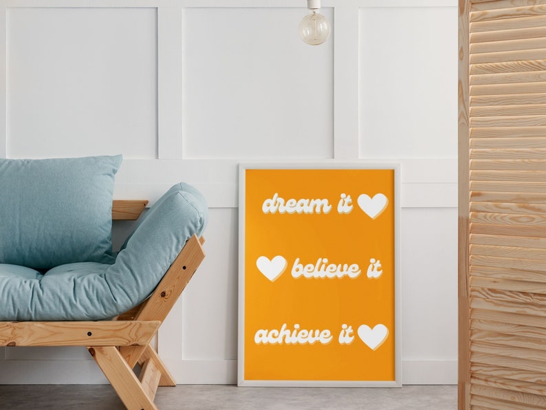 Printable Affirmation Poster Daily Affirmations Orange Aura Poster ...