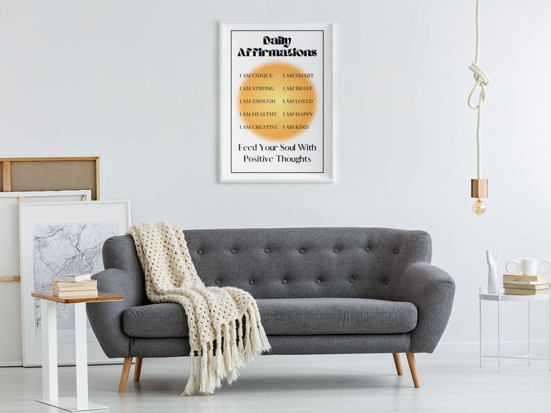 Printable Affirmation Poster Daily Affirmations Orange Aura Poster ...