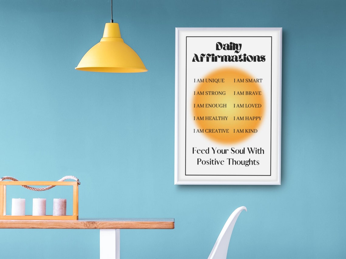 Printable Affirmation Poster Daily Affirmations Orange Aura Poster ...