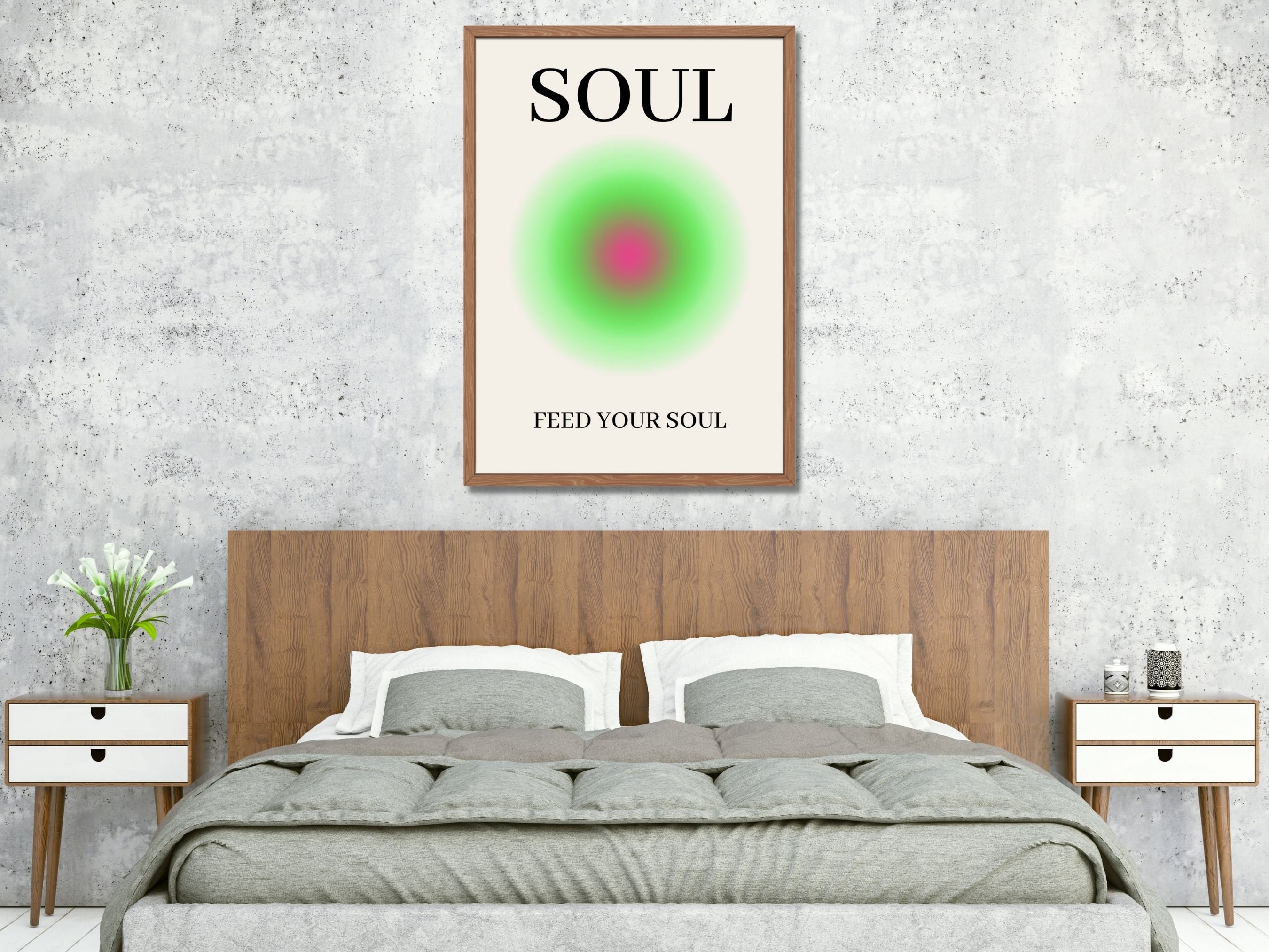 Positive Aura Poster Soul Print Gradient Print Colorful Aura Poster ...
