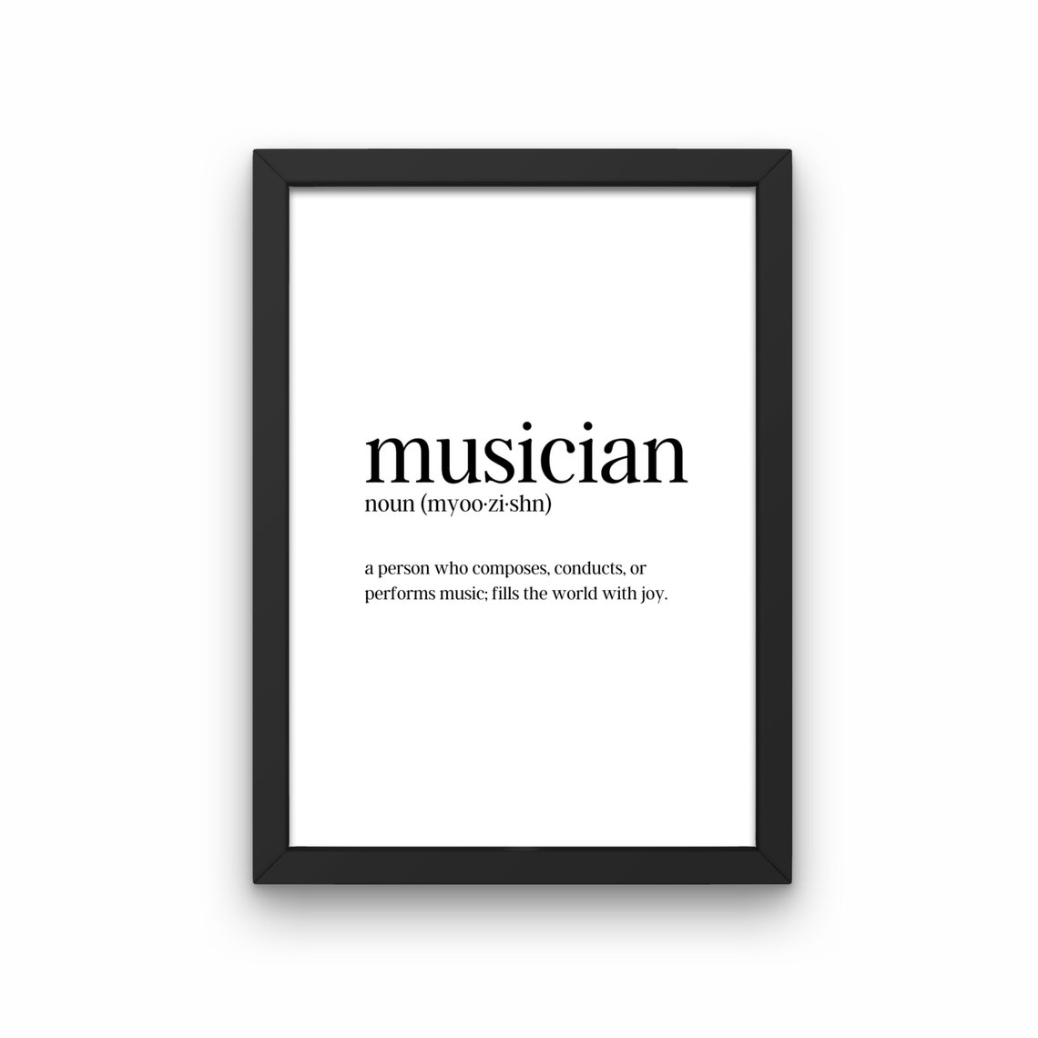 Musician Wall Art Definition Printable Inspirational Wall - Etsy