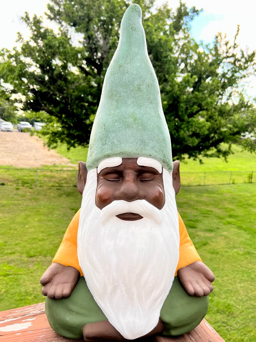 Giant 26 Black, African American Garden Gnome, Hand Painted - Etsy