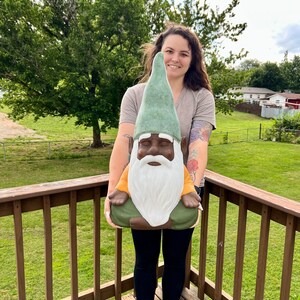 Black African American Garden Gnome Hand Painted Ceramic - Etsy