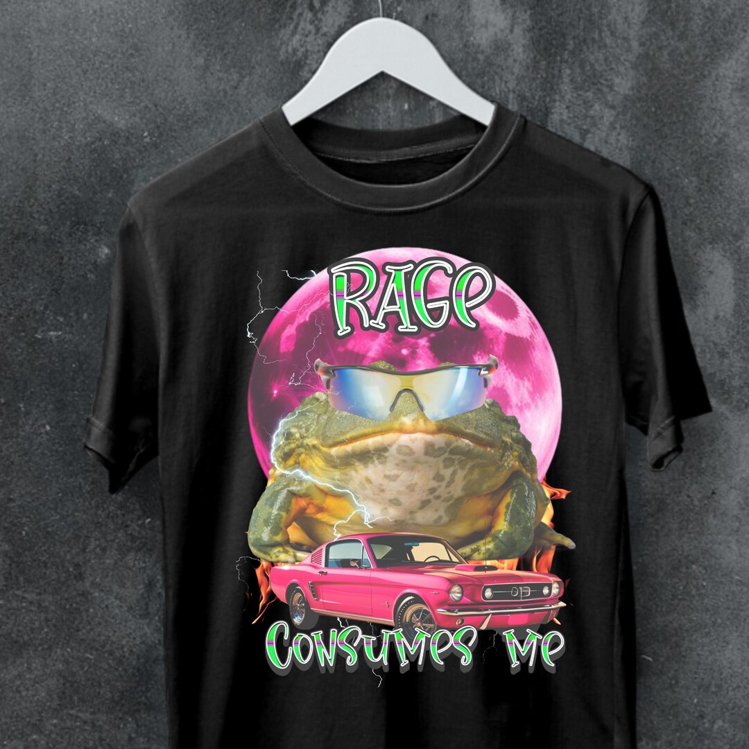 Stylish Rage Consumes Me,funny Frog Meme Tshirt,frog Pond Tshirt,pop ...