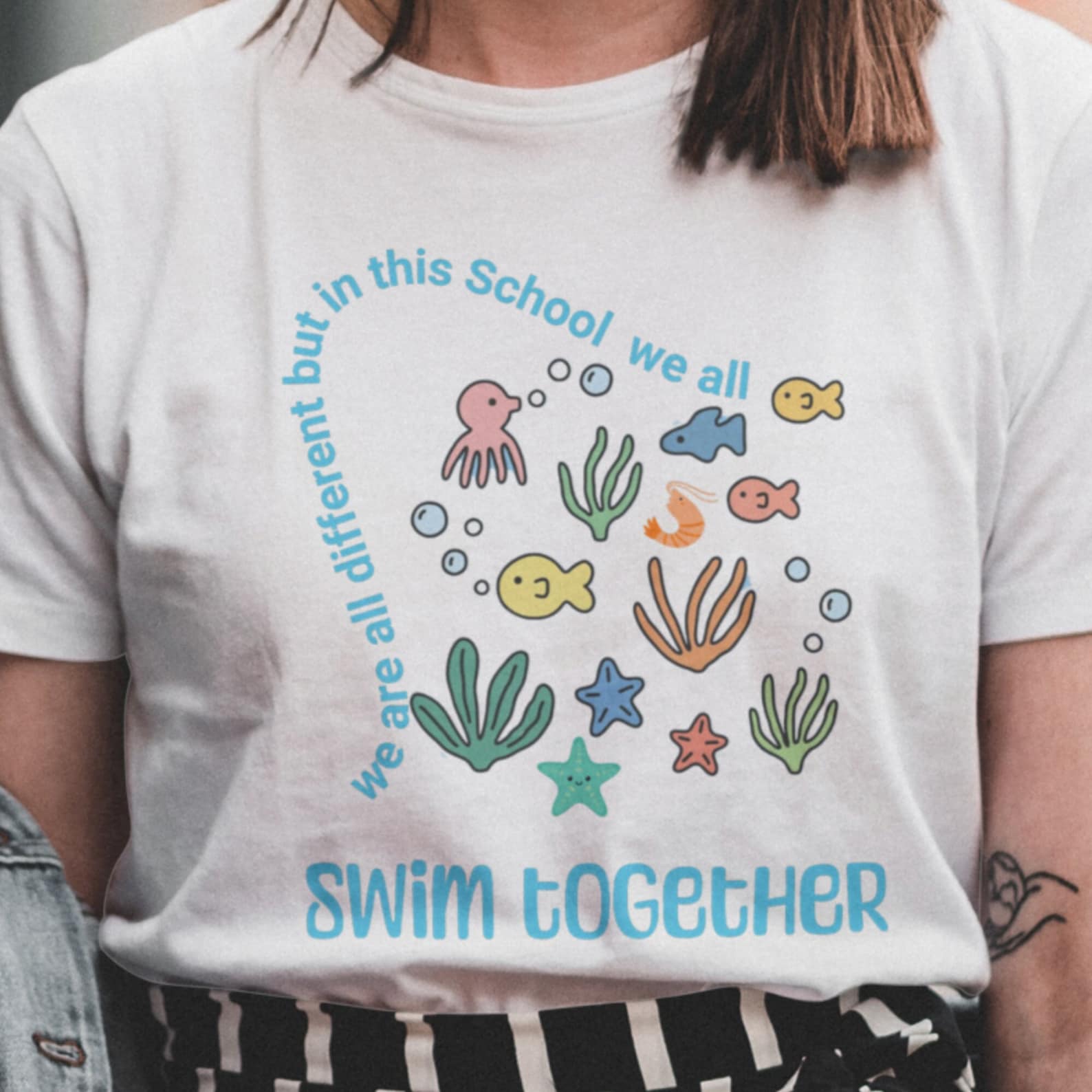 We Are Different but in This School We All Swim Together Shirt,ocean ...