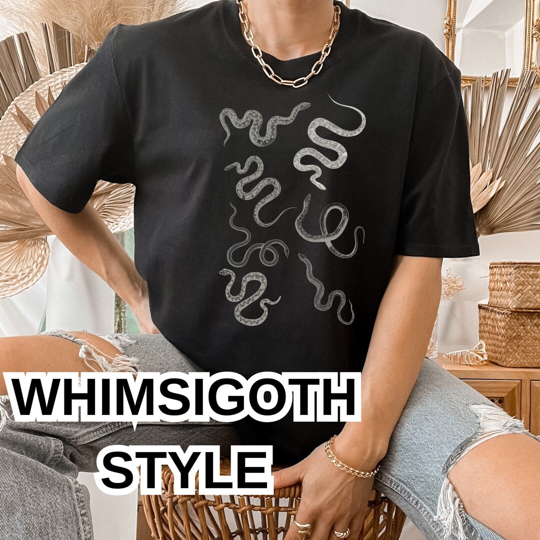 Stylish Vintage Snakes Shirt,whimsigoth Dark Academia Shirt,snake Lover ...