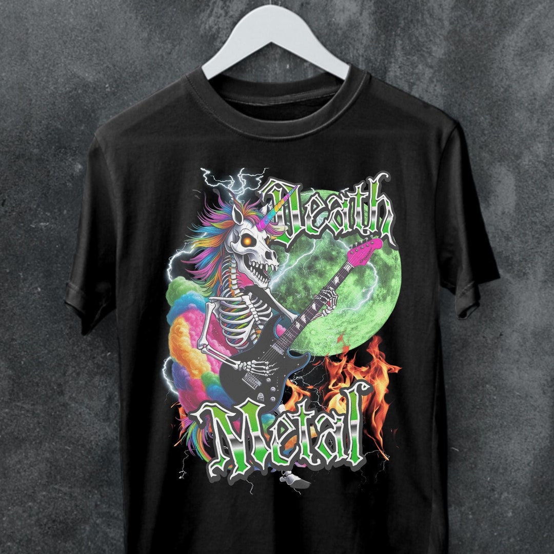 Stylish Death Metal Shirt,unicorn Tshirt,metalhead Humor Shirt,death ...