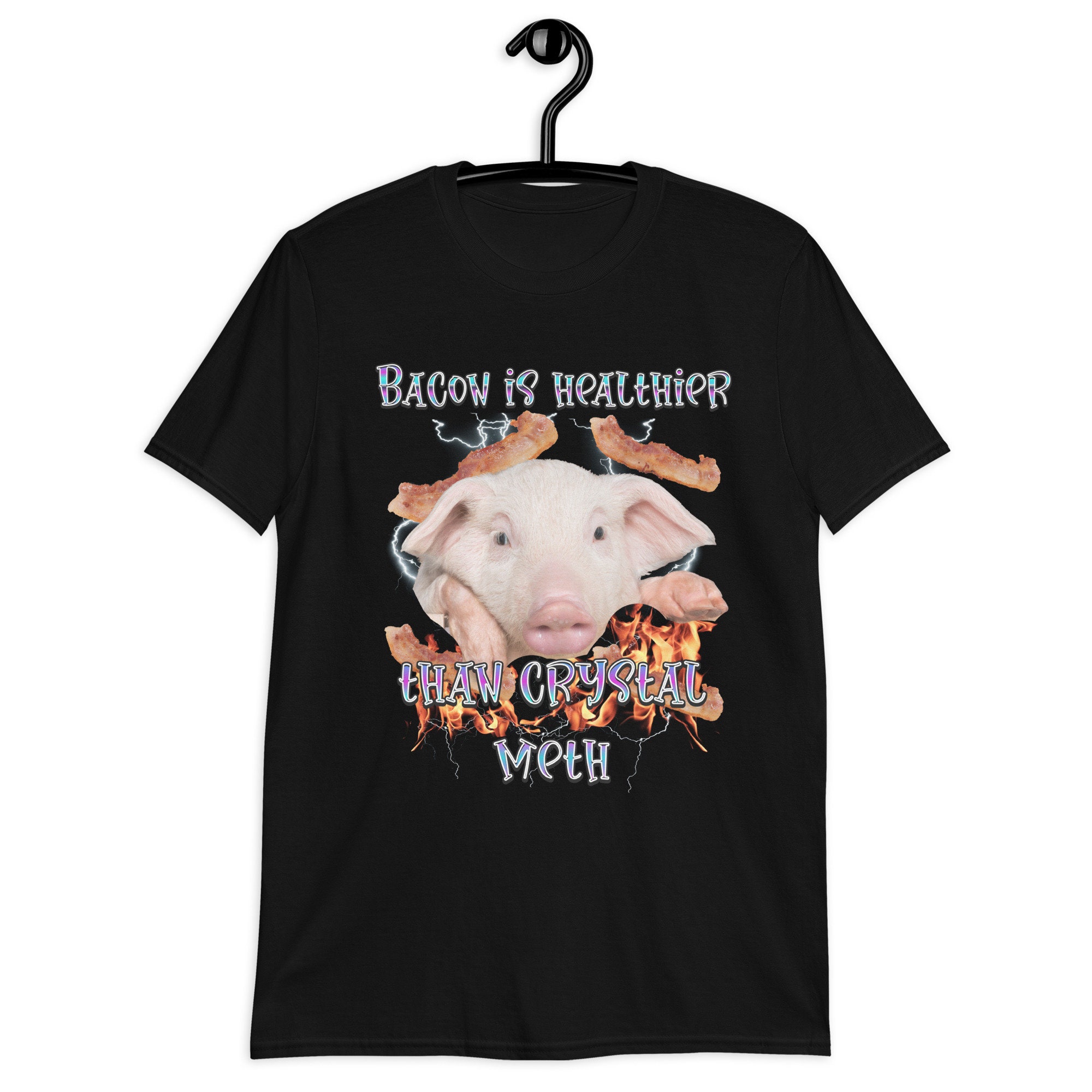 Stylish Funny Pig Meme Shirt,fuuny Bacon Pig Shirt,funny Meme Tee ...