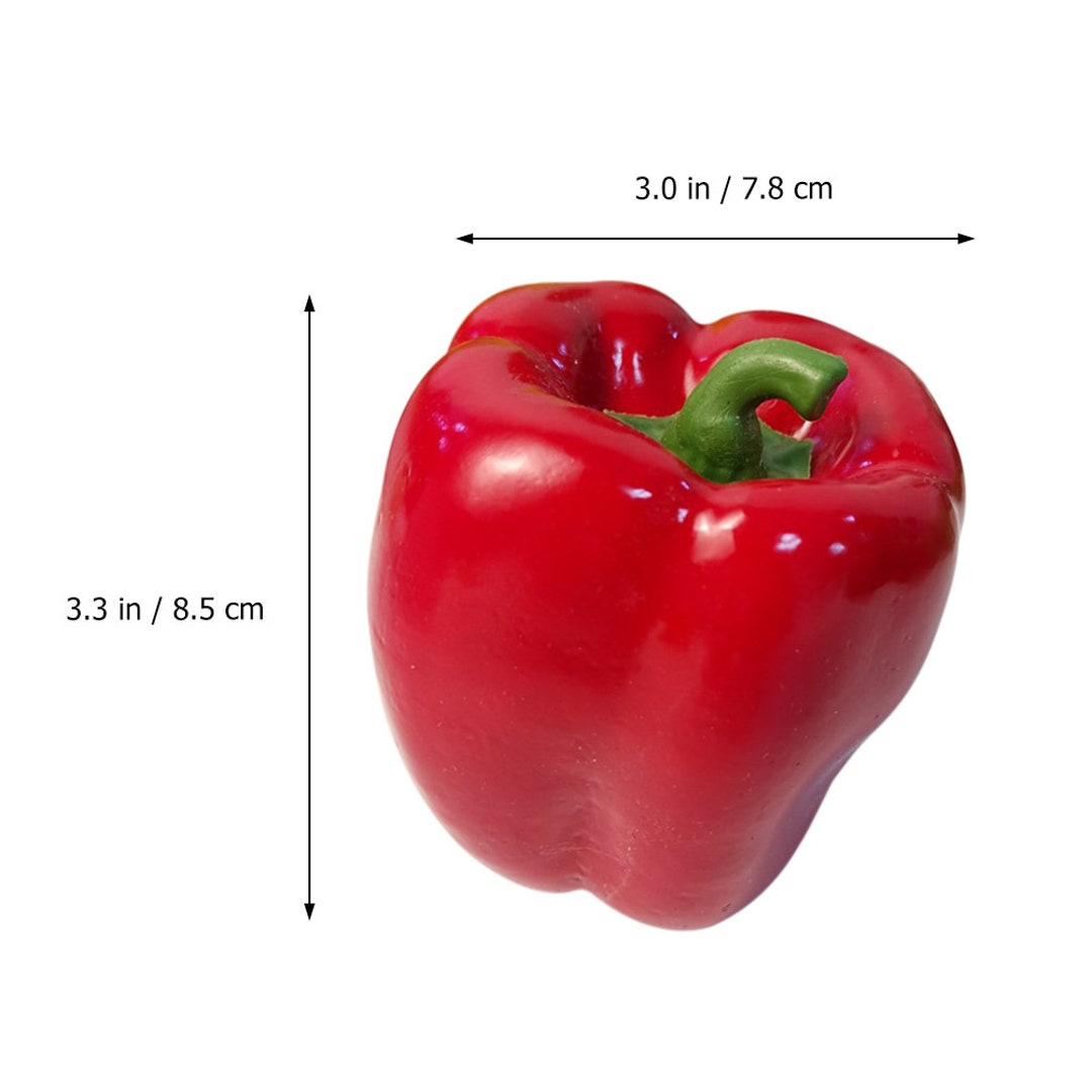 Artificial Red Bell Pepper, Faux Pepper, Vegetable, Restaurant Decor ...