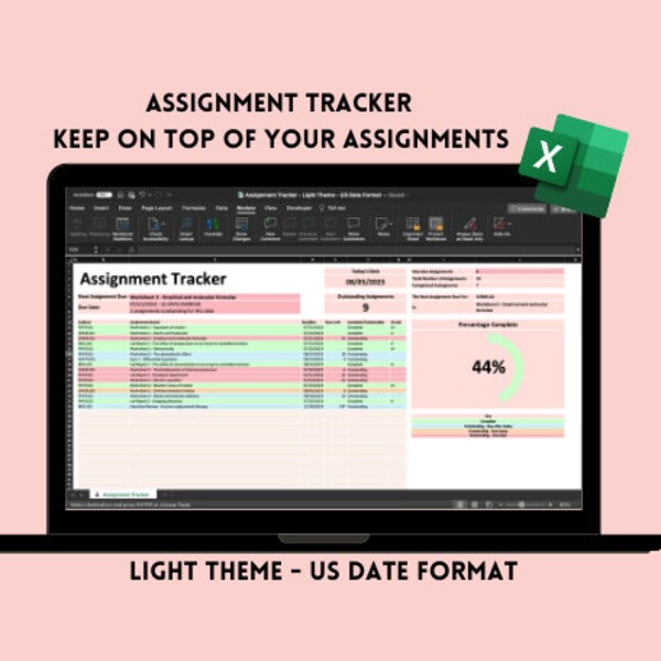 Assignment Tracker Excel - Etsy