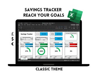 Savings Tracker Excel Template - Etsy