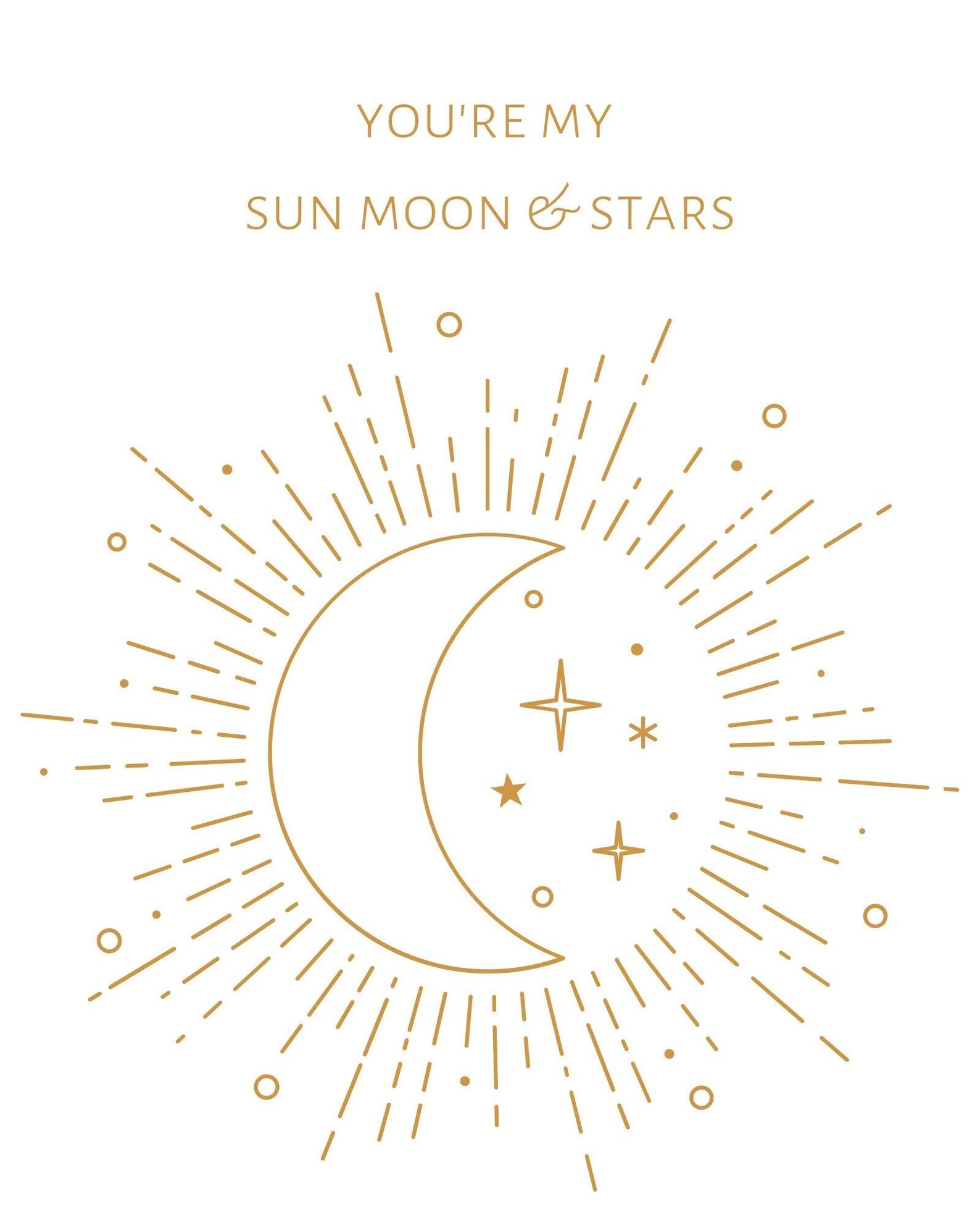 You're My Sun Moon & Stars// Digital Download Art - Etsy