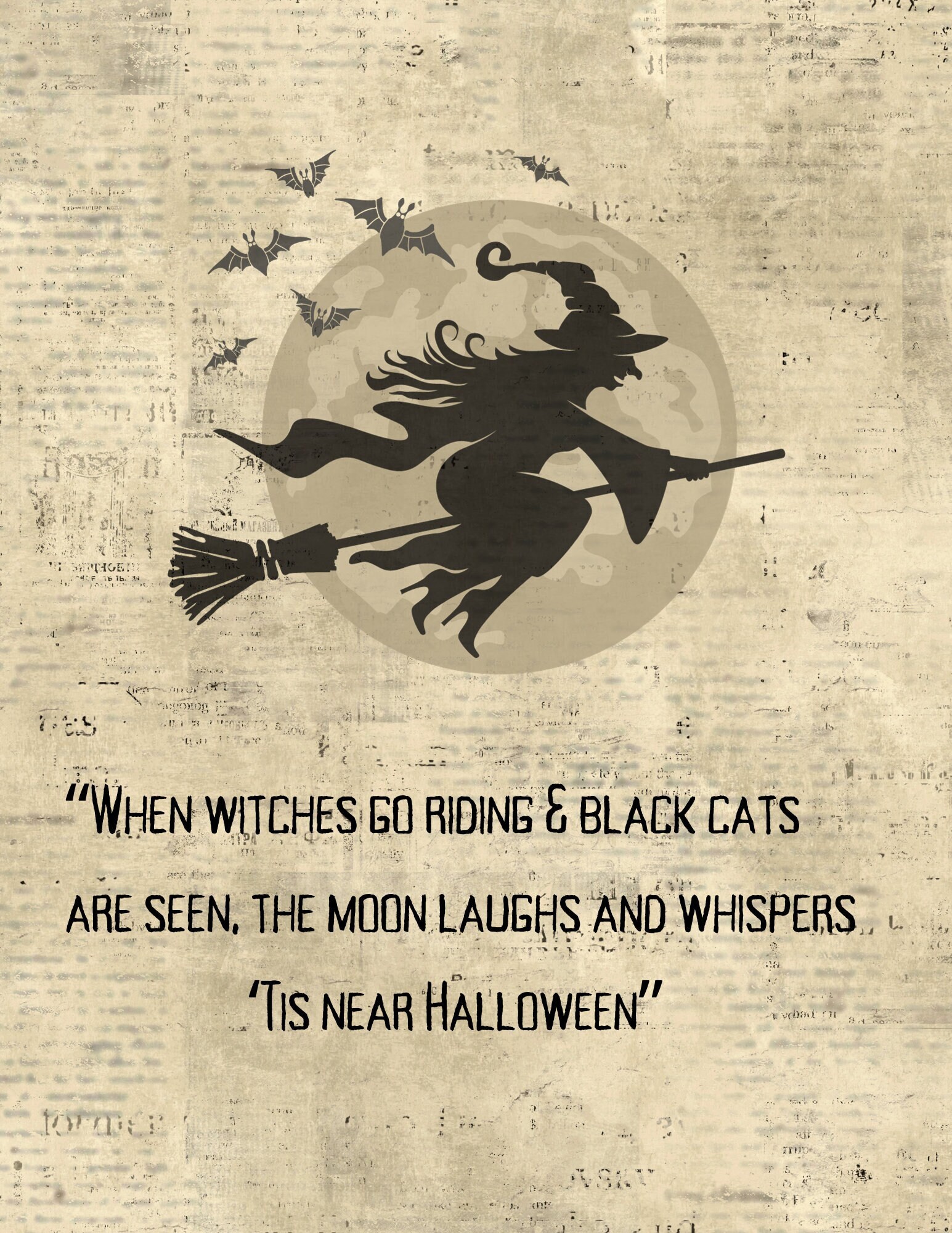 When Witches Go Riding - Individual Print - Etsy