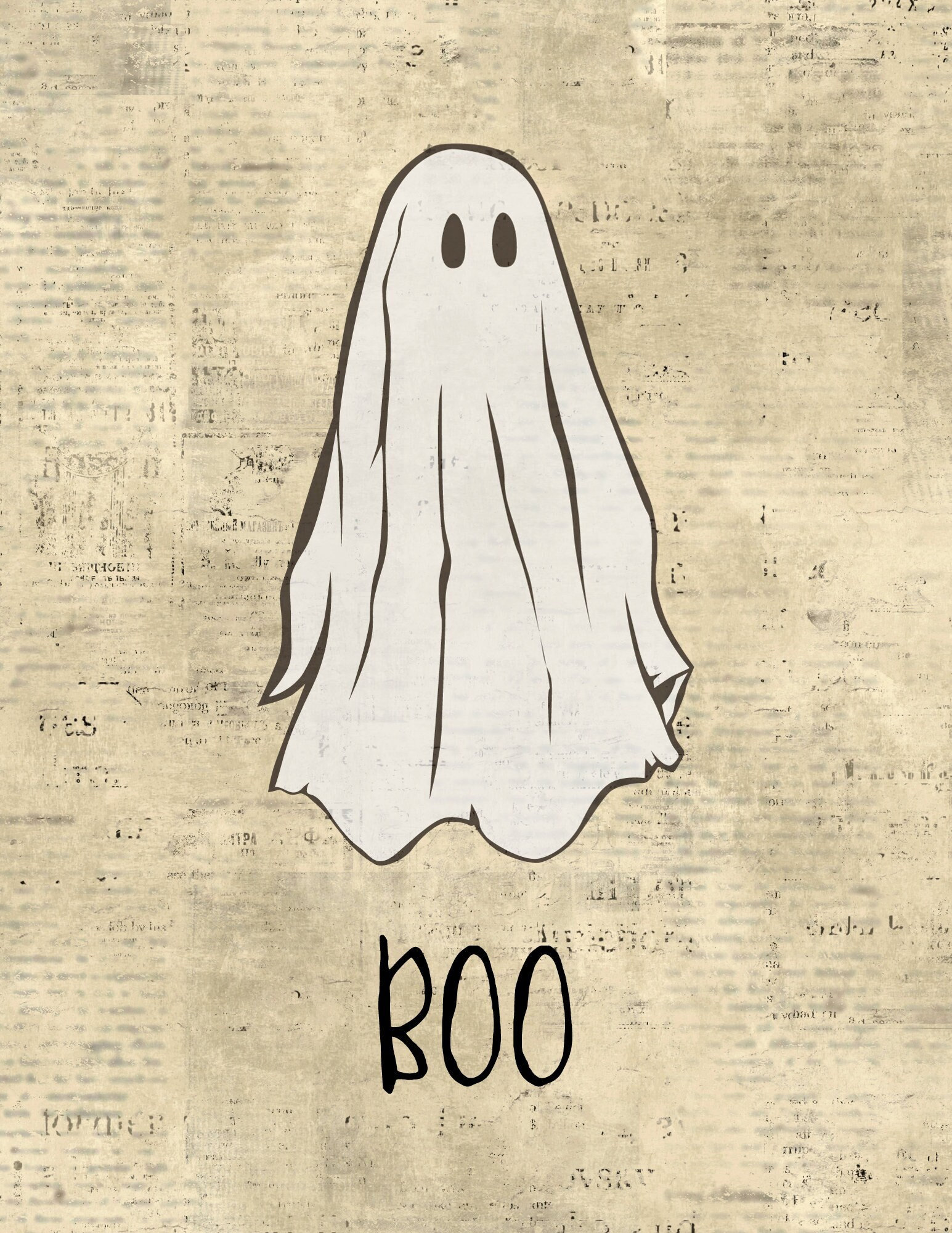 Boo! Individual Ghost Printable - Etsy