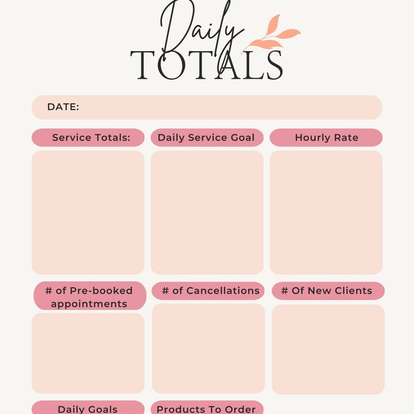 Salon Spreadsheet - Etsy