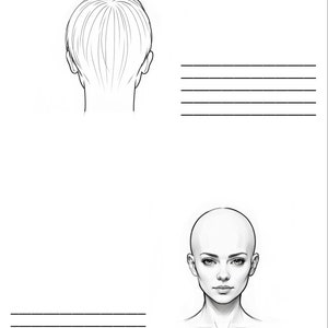 Salon Head Sheet Pack for Color or Haircutting With Notes, Hair Salon ...
