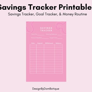 Savings & Goal Tracker Printable | A5, A6, Letter Compatible | Budget ...