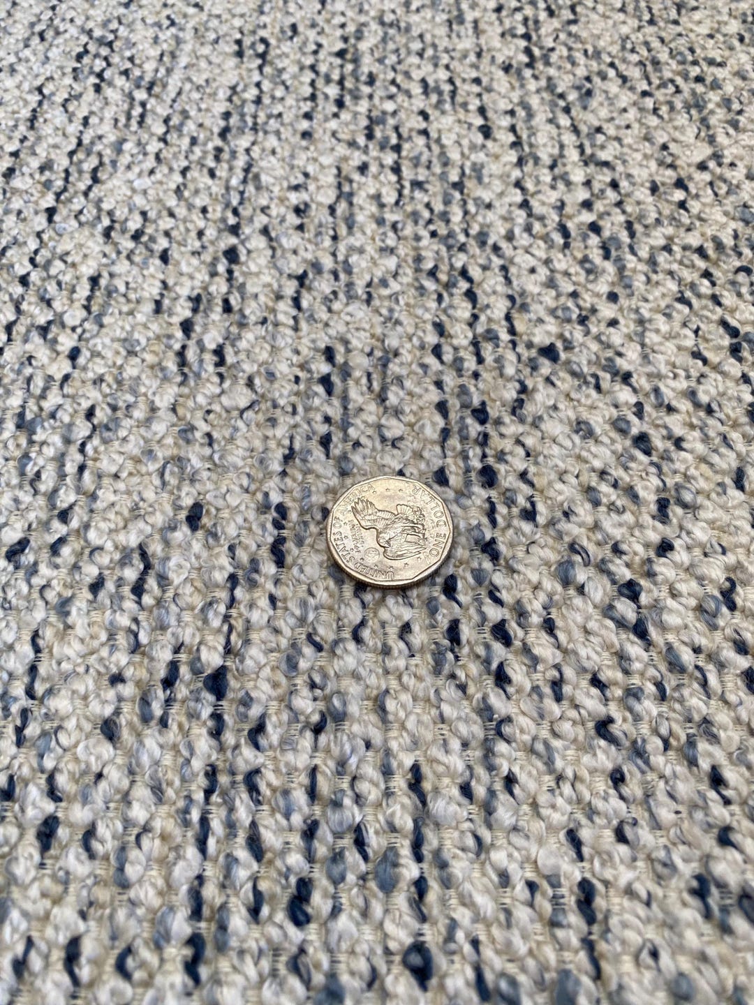 Blue and White Nubby Upholstery Fabric - Etsy