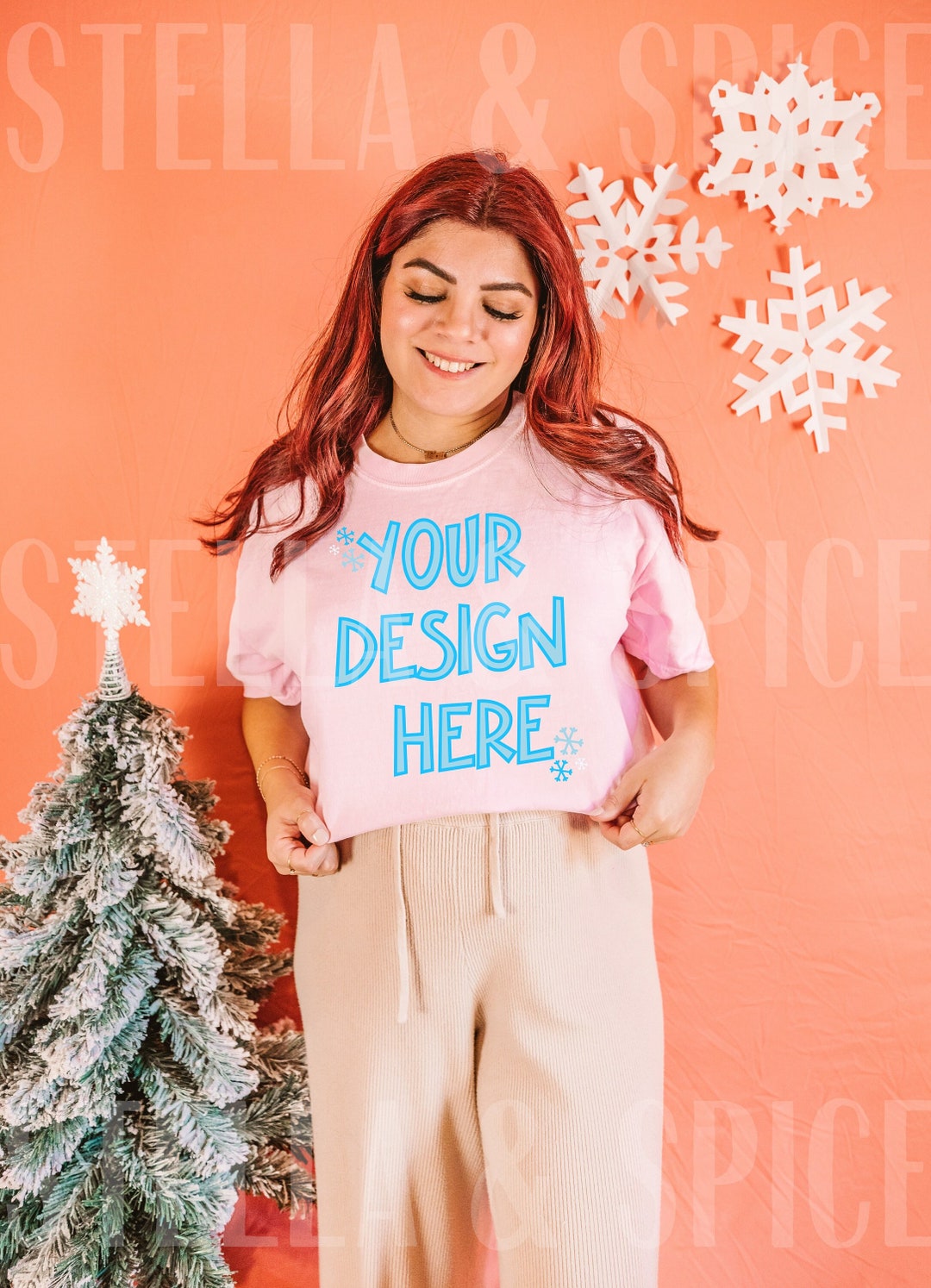 Blossom Comfort Colors C1717 Mockup Blossom Shirt Mockup Comfort Colors ...