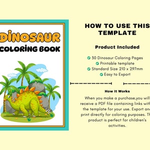 Printable Dinosaur Coloring Pages | 30 Pages | Cute Dinosaurs Coloring ...