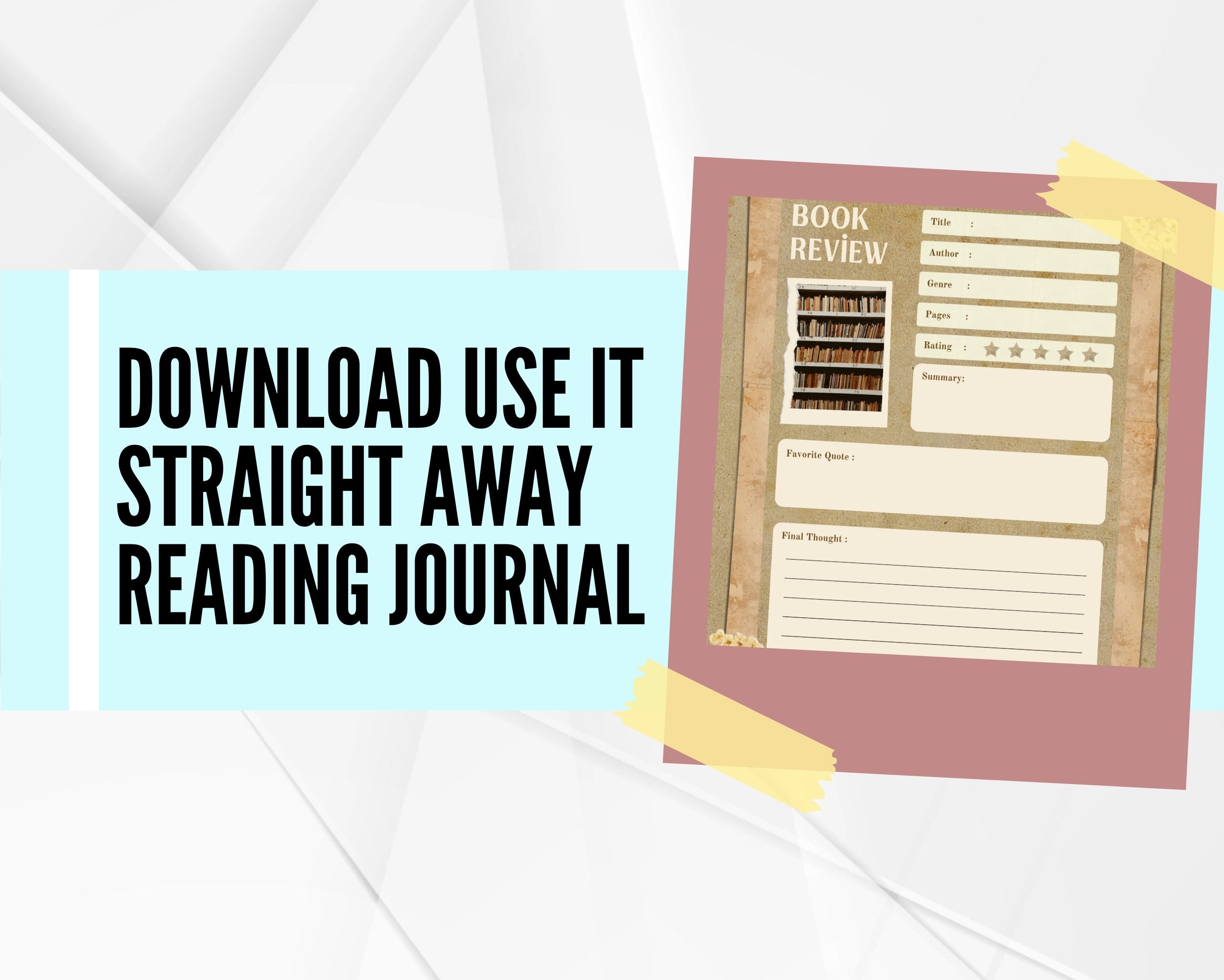 Reading Diary Printable | Printable | Reading Diary | Diary for Readers ...
