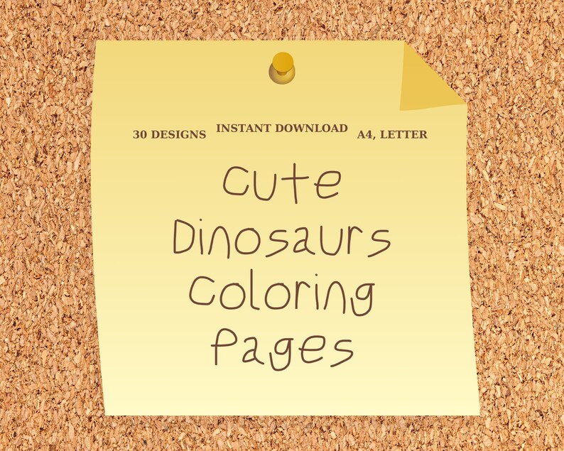 Printable Dinosaur Coloring Pages | 30 Pages | Cute Dinosaurs Coloring ...