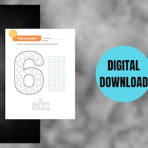 Printable Number Coloring and Writing Worksheet | Preschool ...