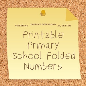 Printable Primary School Folded Numbers | Primary School Study Activity ...