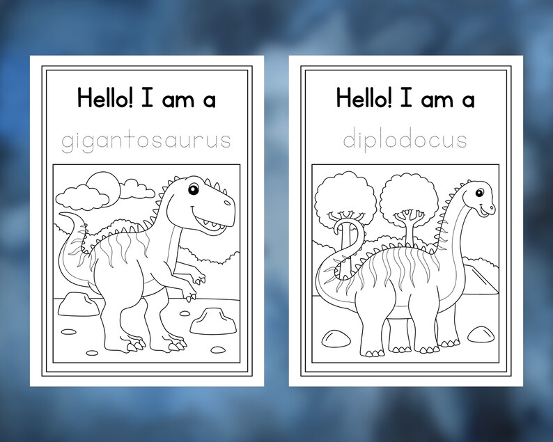 Printable Dinosaur Coloring Pages | 30 Pages | Cute Dinosaurs Coloring ...
