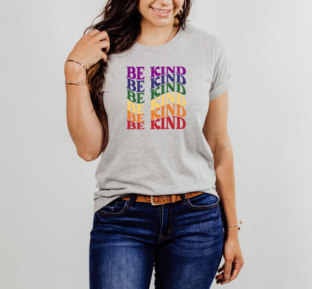 Be Kind Groovy Retro Graphic Tshirt, LGBTQ Ally Clothing, Unisex ...