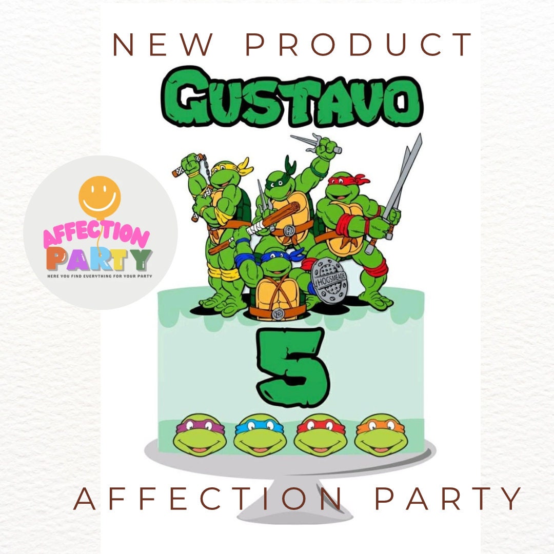 Turtle Cake Topper, 3D Ninja Cake Toppers, TMNT Cake Toppers - Etsy