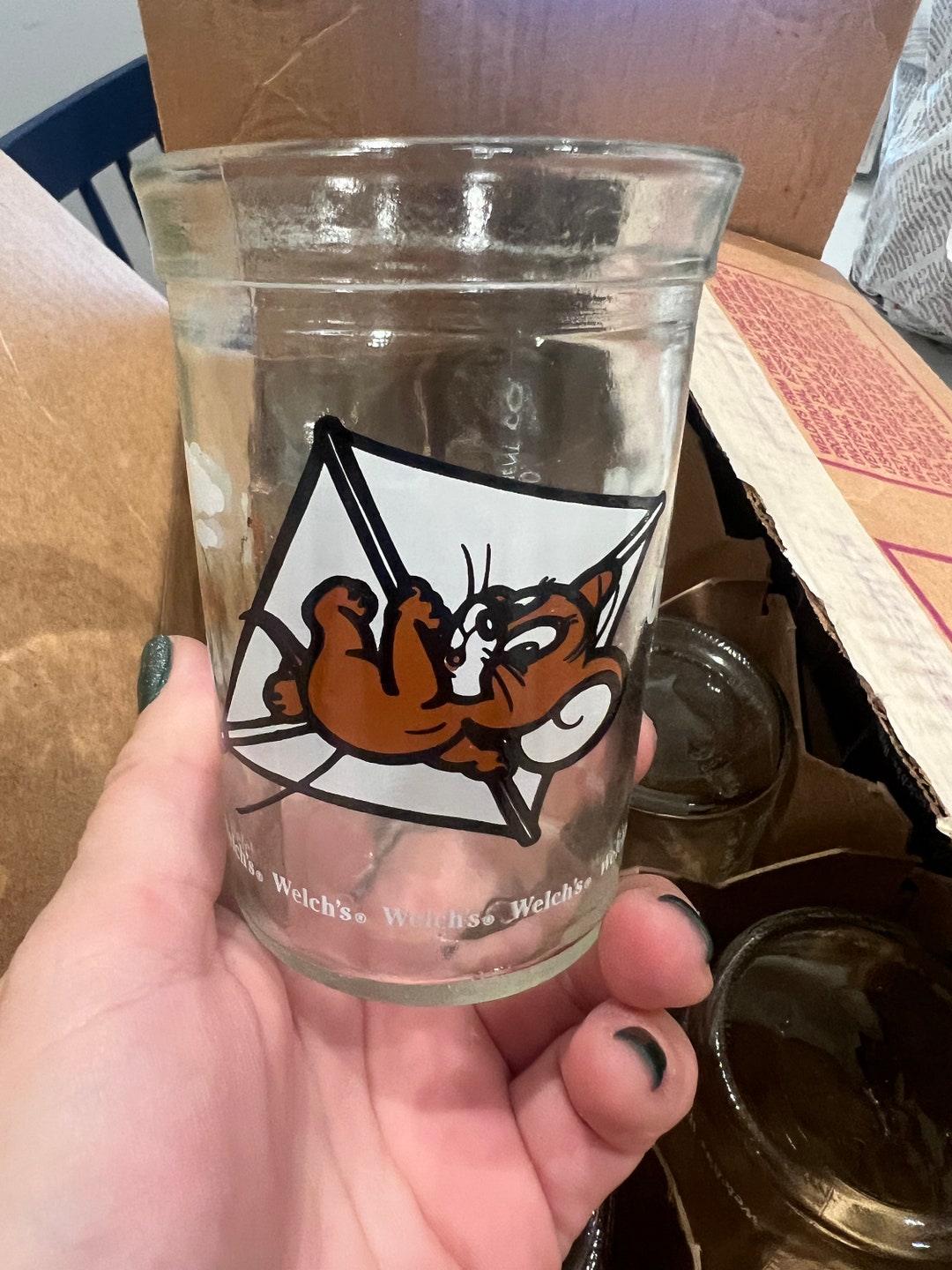 Welchs Tom and Jerry Juice/jam Glasses - Etsy