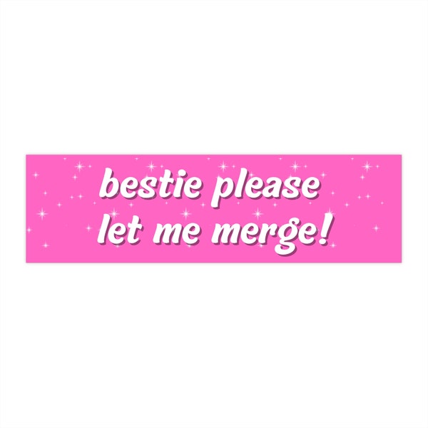 Please Let Me Merge Bumper Sticker - Etsy