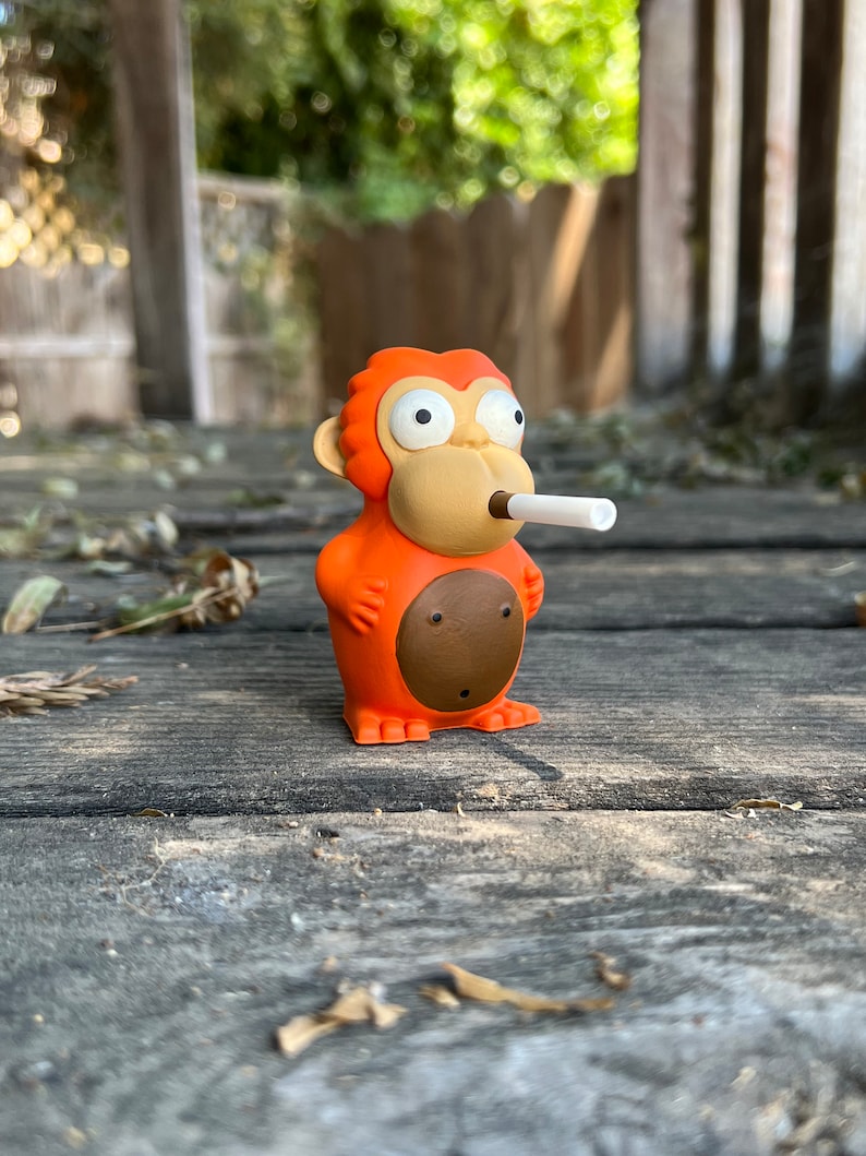 The Simpsons Smoking Monkey - Etsy