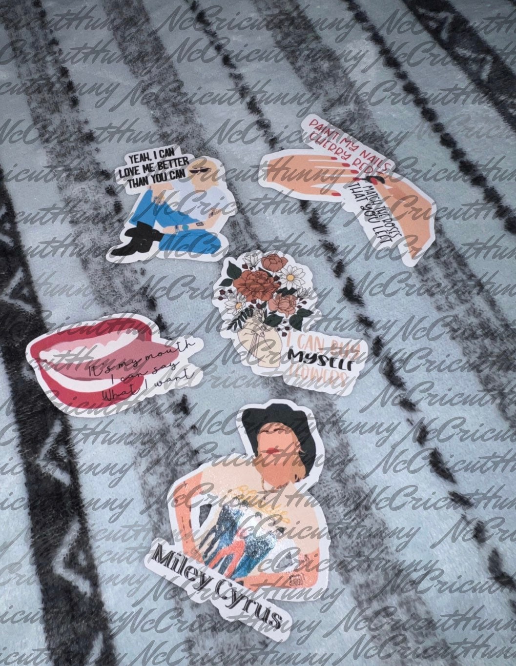 Music Inspired Stickers, Custom Sticker Pack, Female Singer Stickers ...