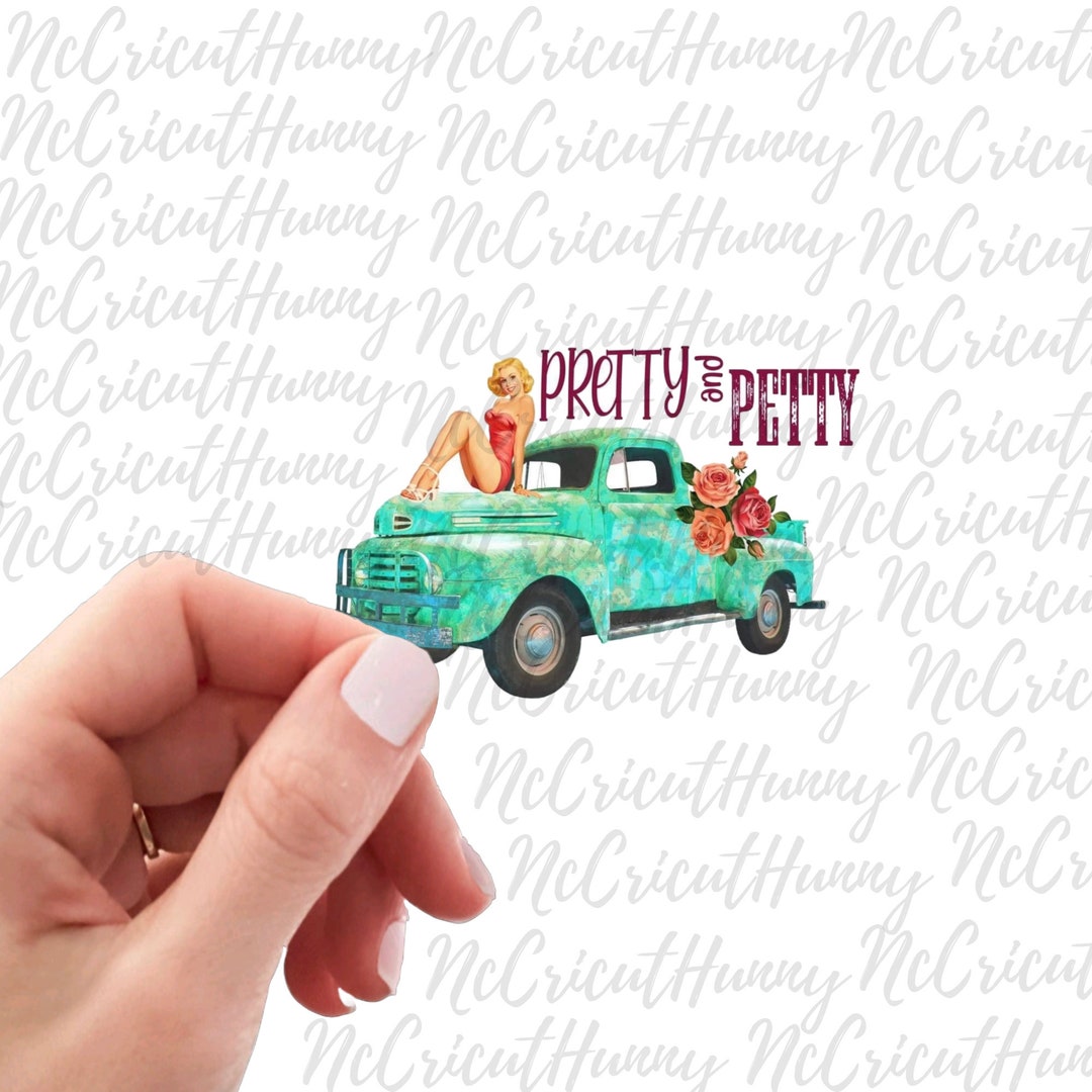 Petty and Pretty, Western Sticker, Cowboy Sticker, Pinup Girl, Notebook ...