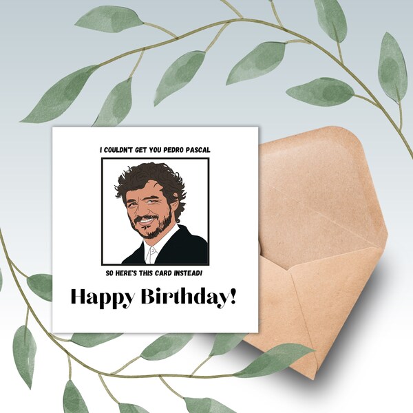 Pedro Pascal Birthday Card - Etsy