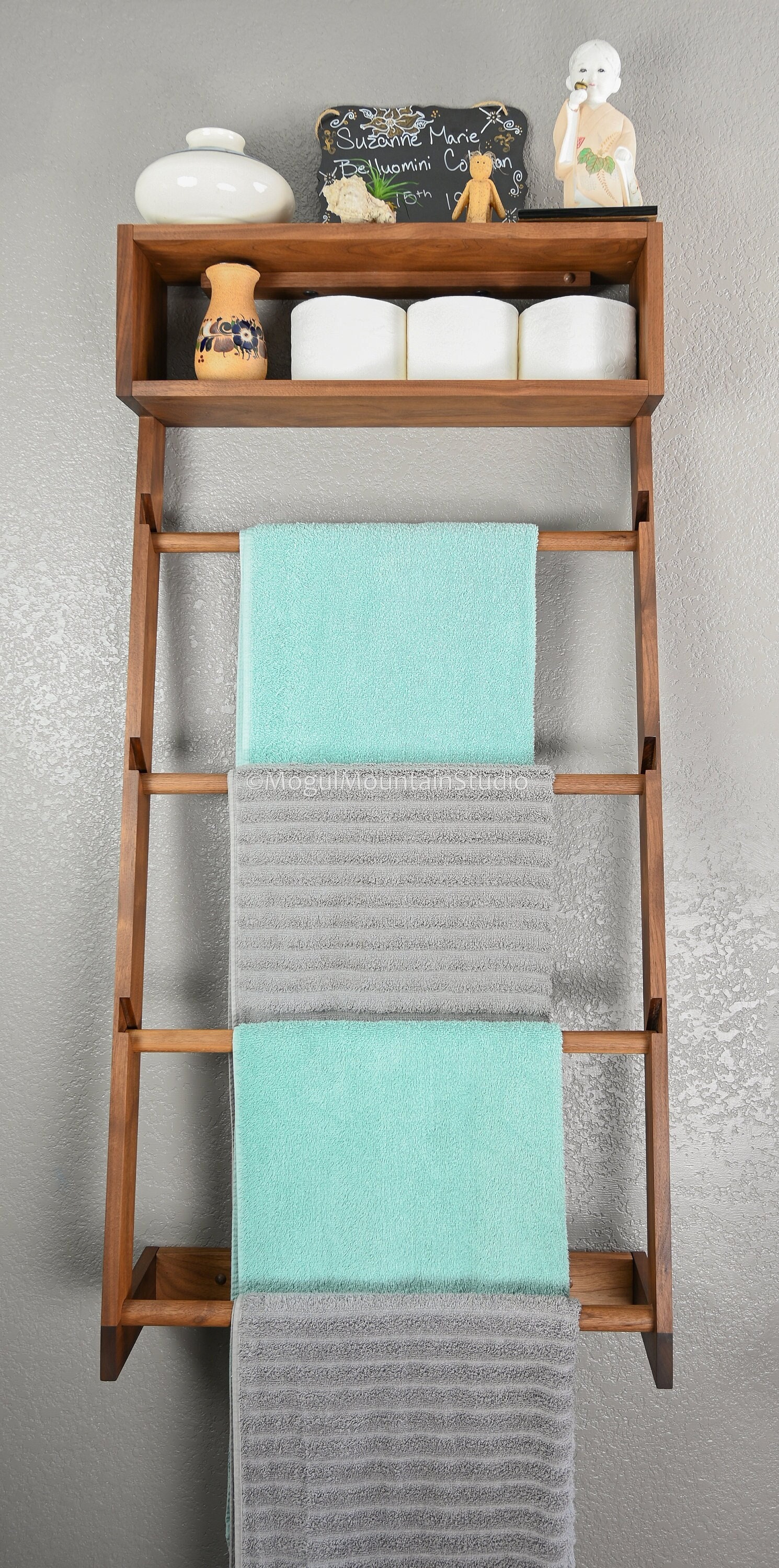Blanket Ladder, Towel Ladder, Bathroom Shelf, Hanging Ladder Storage ...